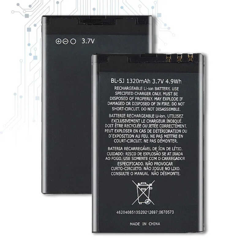 แบตเตอรี่ BL-5J 1430mAh สำหรับ 5230 5232 5800 5900 C3 N900 X6 X9 BL 5J ...