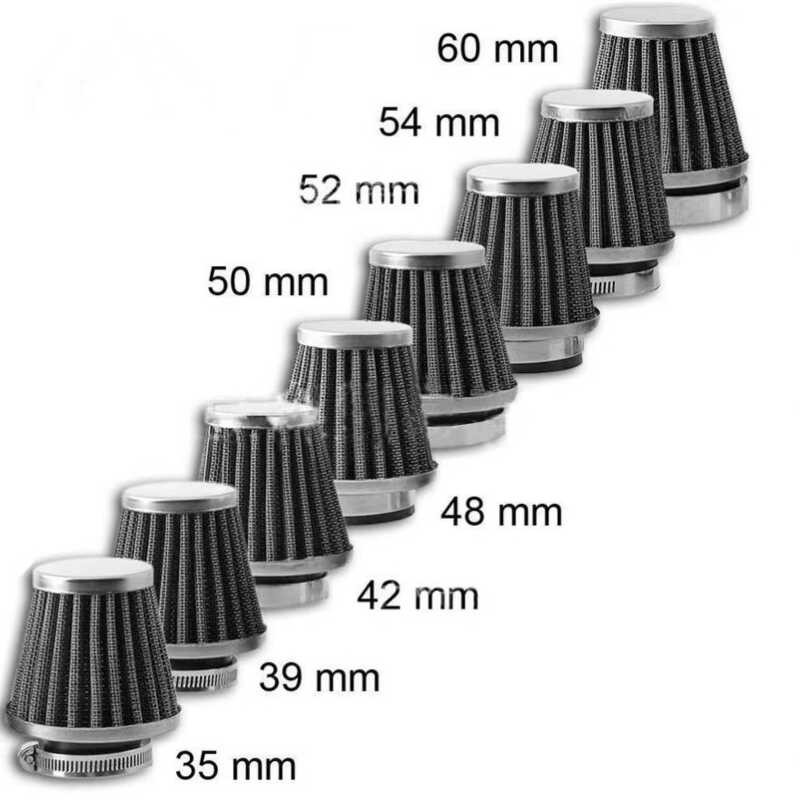 Motorcycle Conical Filters Universal Clamp-On Tapered Cone Intake ...