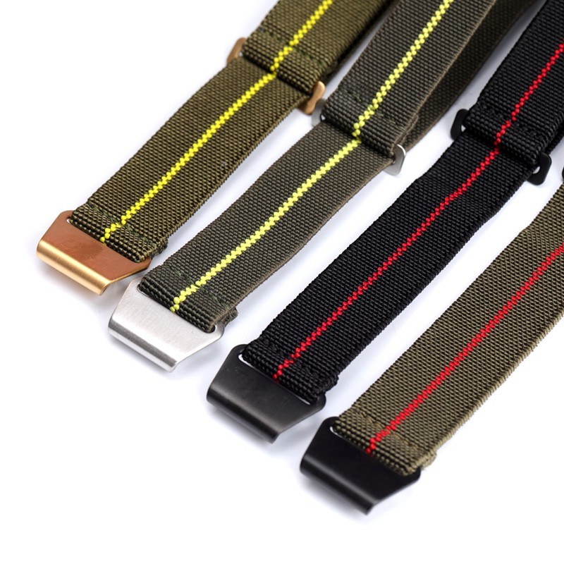 นำเข้า MN Paratrooper Parachute Elastic Strap 20MM 21MM 22MM Black ...
