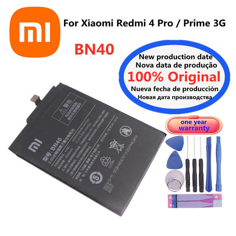 แบตเตอรี่โรงงานเดิม c BN40 สำหรับ Xiaomi Redmi 4 Pro 4Pro / Prime 3G ...
