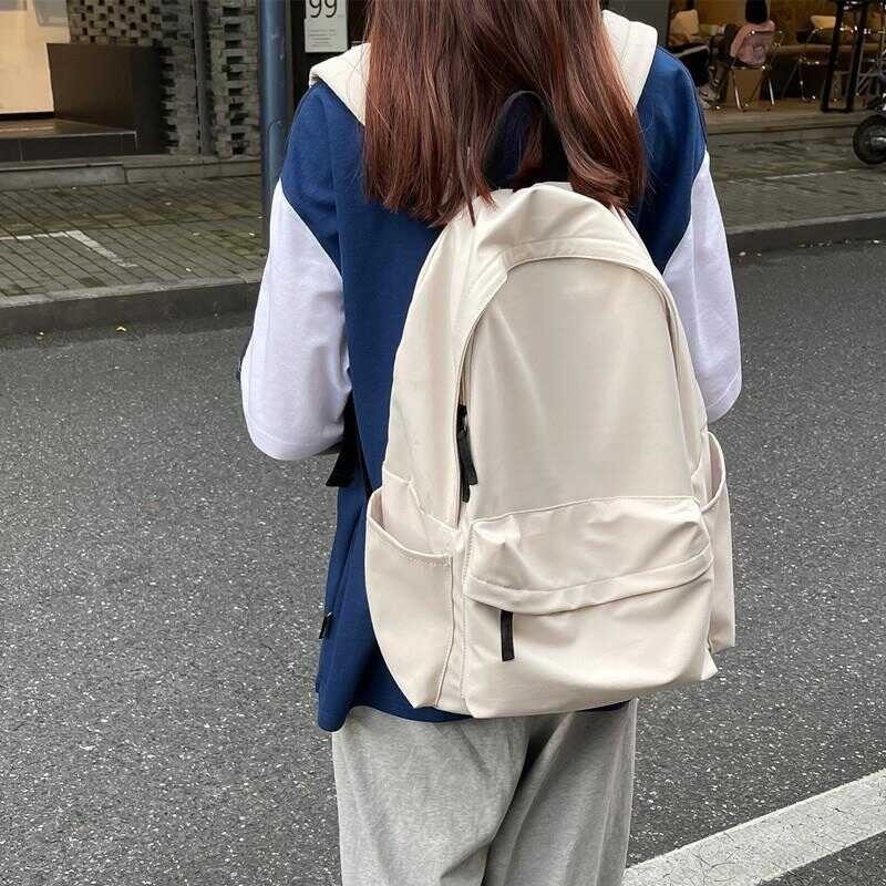 South Japan Korea Muji style large-capacity simple versatile backpack ...
