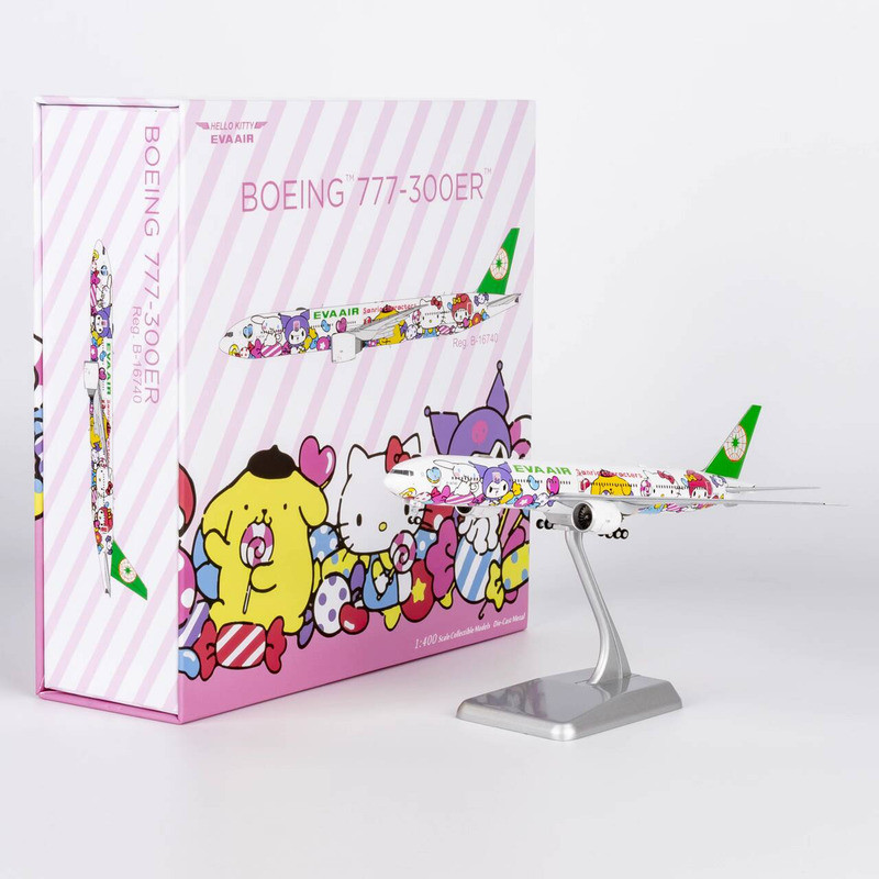 {Vivi toys} NG 1/400 EVA Air B777-300ER B-16740 Candy Machine Alloy ...