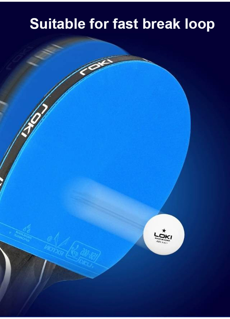 มาใหม่ ไม้ปิงปองสำเร็จรูป Loki รุ่น K5000 ยางสี ดำ + ฟ้า เท่ ไม่เหมือนใคร ฟองน้ำหนา เด้ง Loki ...