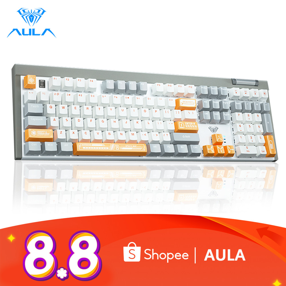 Aula F3050 คีย์บอร์ดเกมKeyboard คีย์บอร์ดแบบกลไก Dual-mode 2.4G ไร้สาย Hot-swappable Type-C แบบ ...