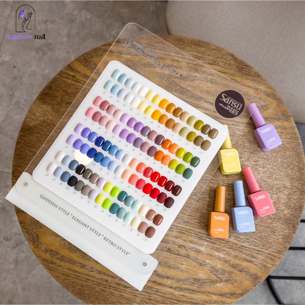 [พร้อม คลังสินค้า จัดหา] SANSU 60 สี 15มล/ขวด ฟรีการ์ดสี กาวฐาน กาวปิดผนึก ร้านเล็บ ชุด แท้ 100% ...