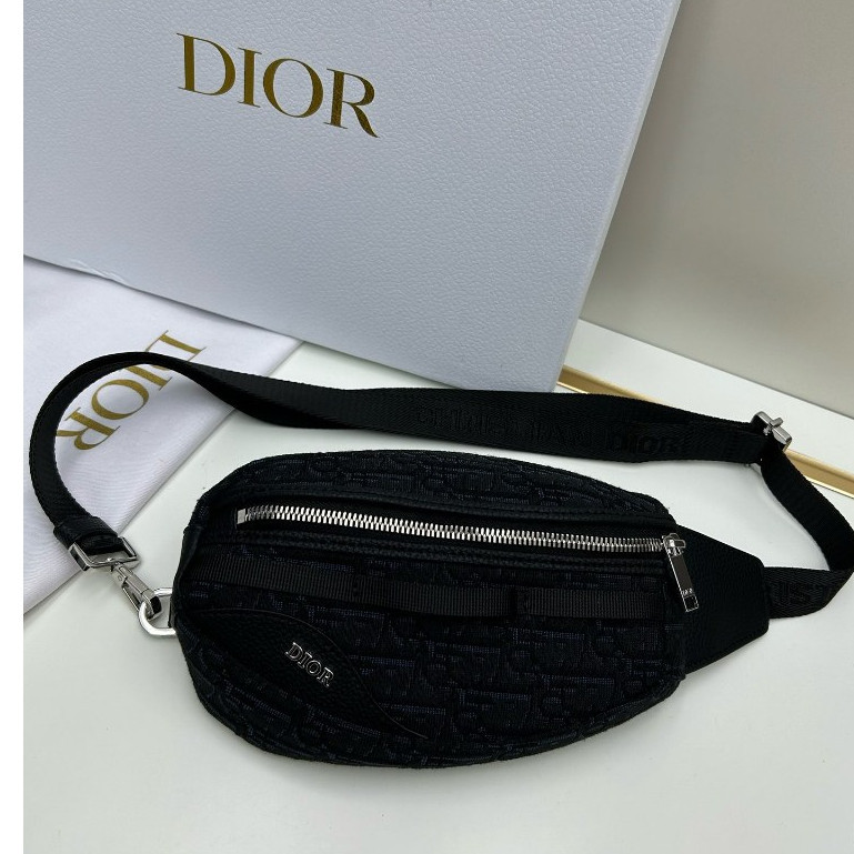 (พร้อมกล่อง) กระเป๋าคาดเอวผู้ชาย Dior Classic Fashion Chest Bag กระเป๋า ...