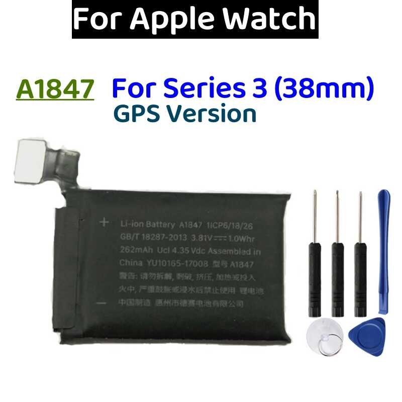ใหม่ 4 ซีรีส์ แบตเตอรี่ A1847 สำหรับ Apple Watch GPS รุ่น Series 3 3 ...