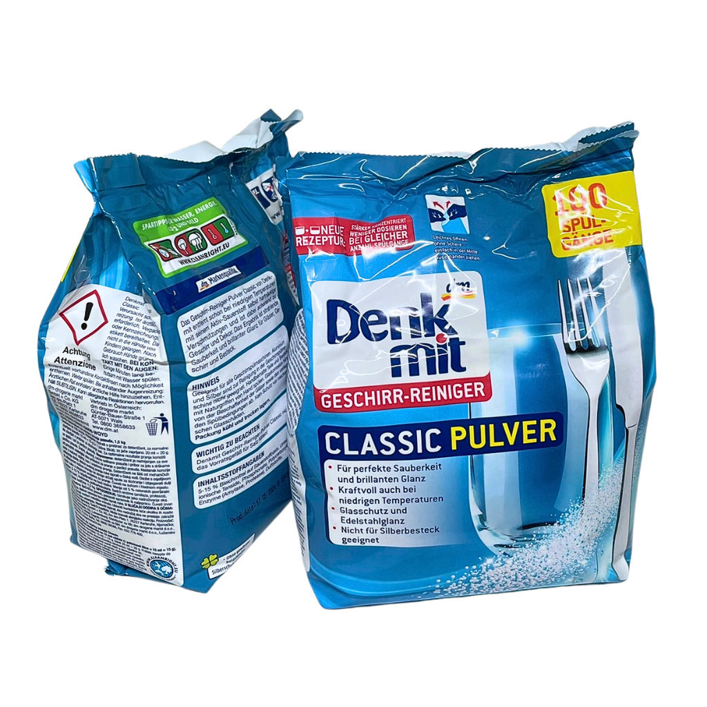 Denkmit ผงล้างจาน 1.5kg Dishwasher Power ผงล้างจานผงล้างจานสำหรับ ...