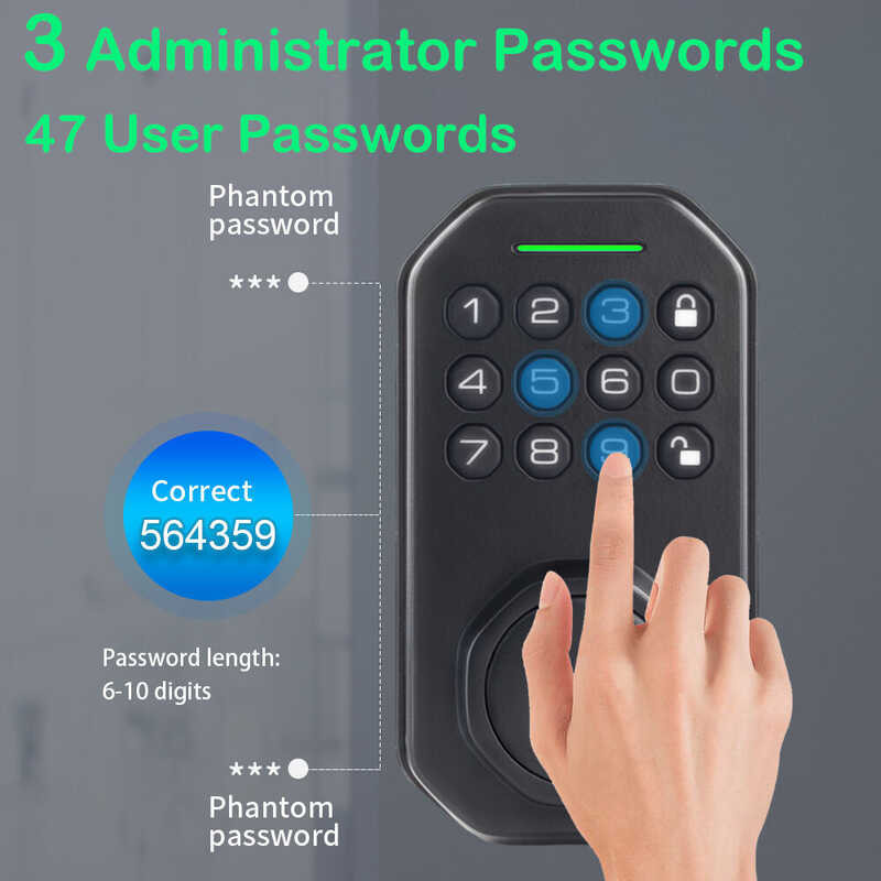 Boland Door Lock Smart Bluetooth Tuya App Digital Password Key ...