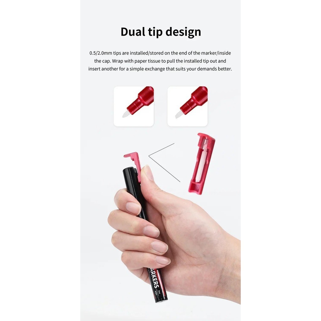 Dspiae Super Metallic สี MKA Markers Kit Dual เคล็ดลับปากกาสําหรับ ...