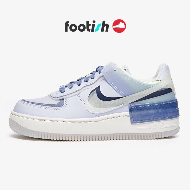 Nike Air Force 1 SHADOW AF1 ICE BLUE Women Platform Running Shoes ...