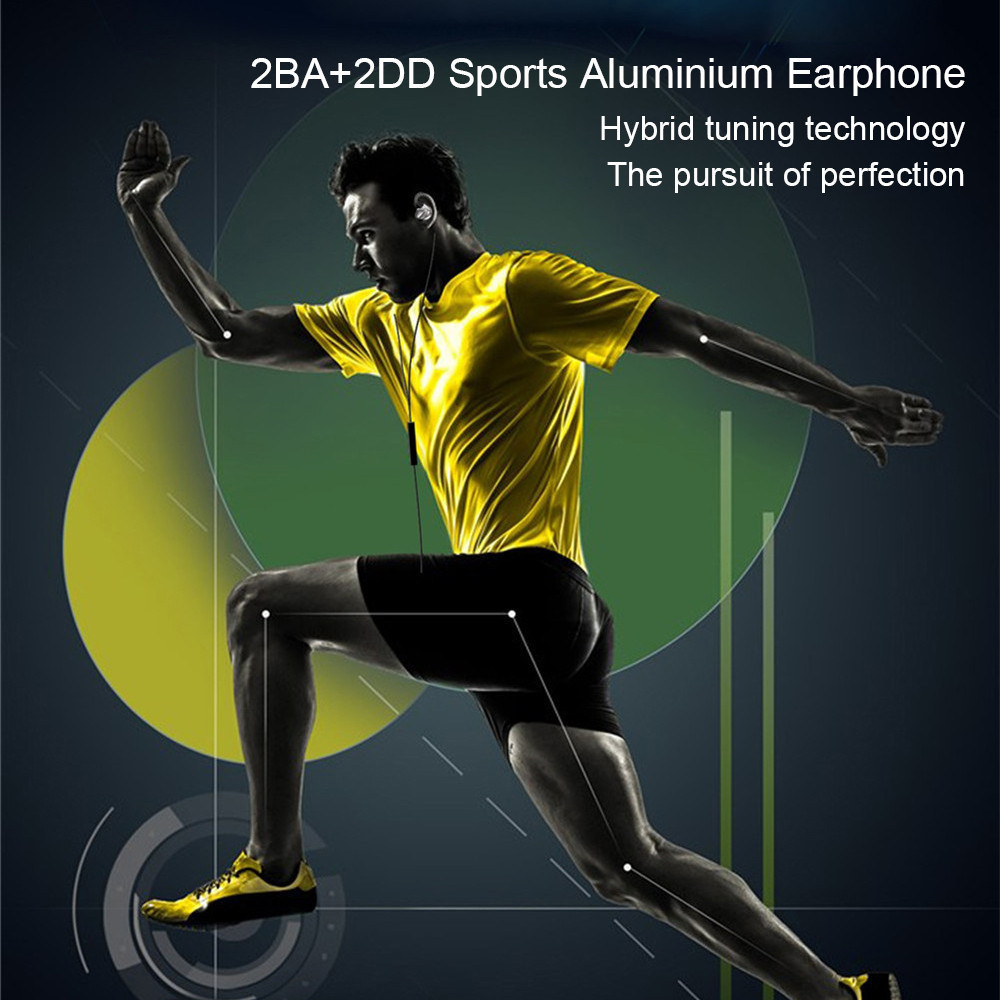 Faaeal BQEYZ KC2 หูฟังชนิดใส่ในหู 2BA + 2DD Hybrid Dynamic Drive Earbud ...