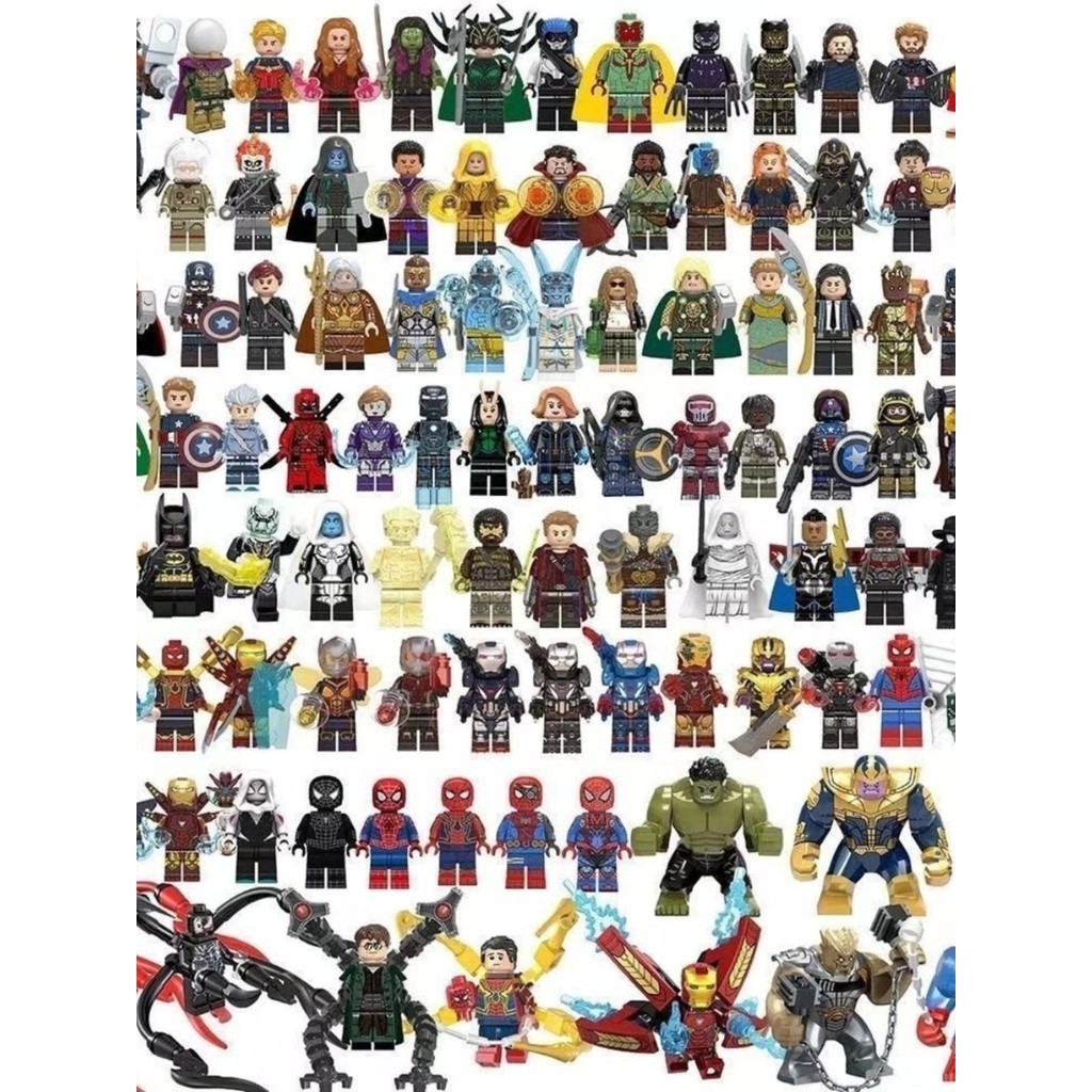 Lego Marvel Avengers Building Blocks Minifigures Iron Man Spider-Man ...