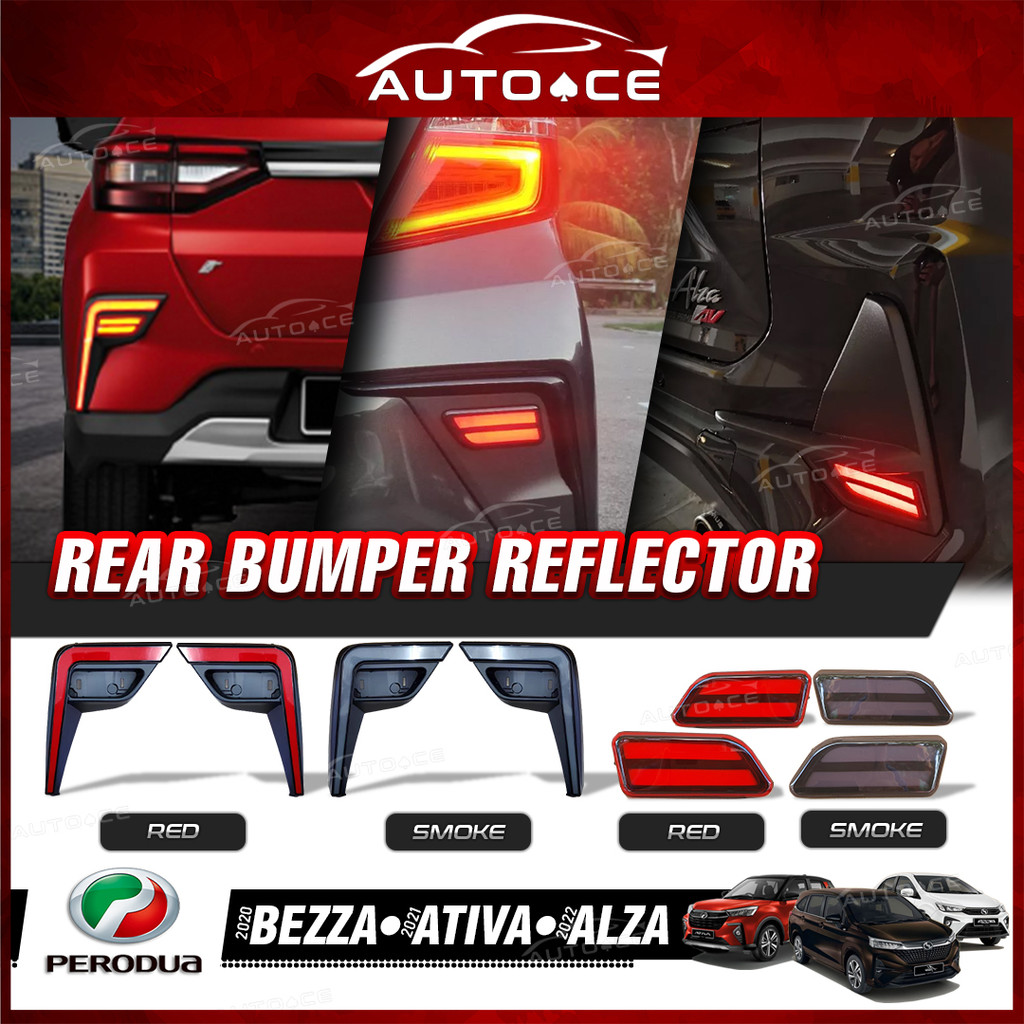 Perodua Alza 2022 / Ativa 2021 / Bezza 2020 แผ่นสะท้อนแสงกันชนด้านหลัง ...