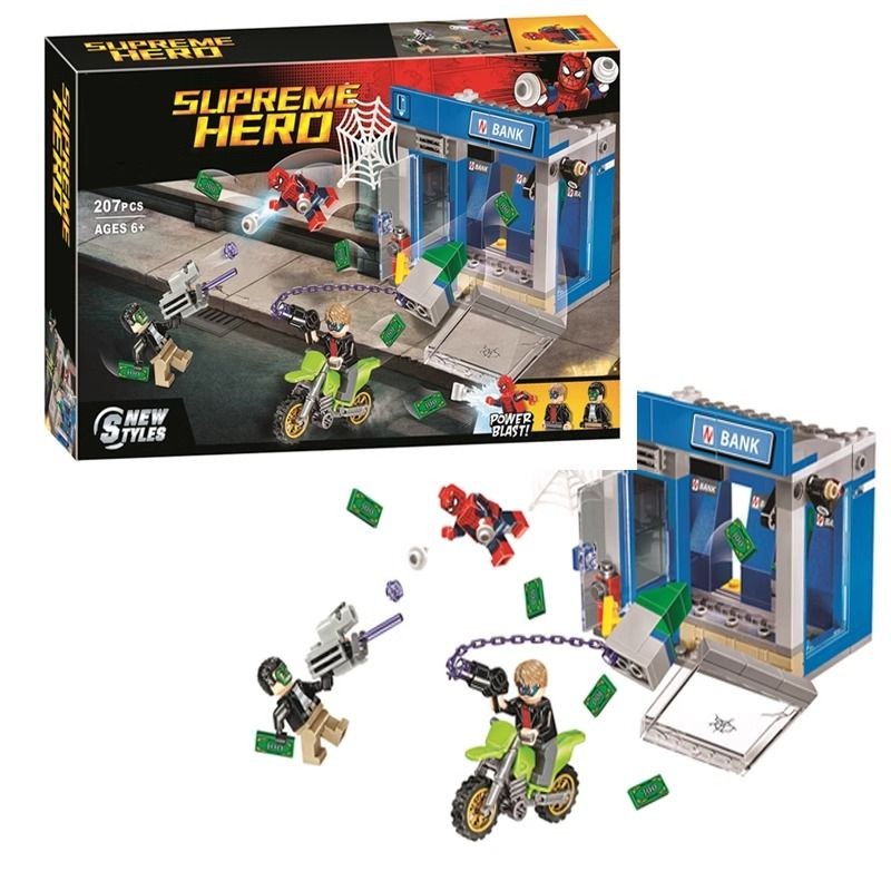 Marvel Series Superhero Spider-Man ATM Self-Service Bank Robbery Battle ...