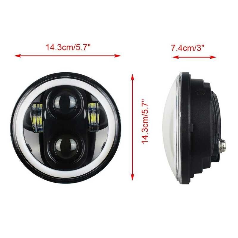 5.75 Inch LED Headlight 5 3/4" Led 50W DRL Hi/Lo Beam Projector ...