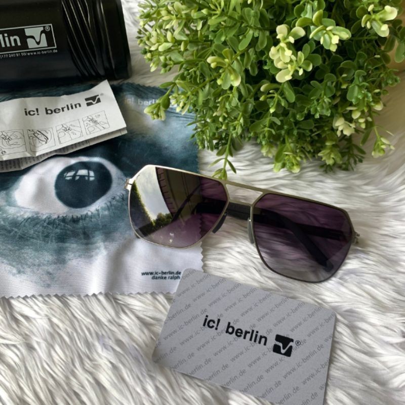 Ic berlin sunglasses กันแดดทรงเหลี่ยม ic -0050 | Shopee Thailand