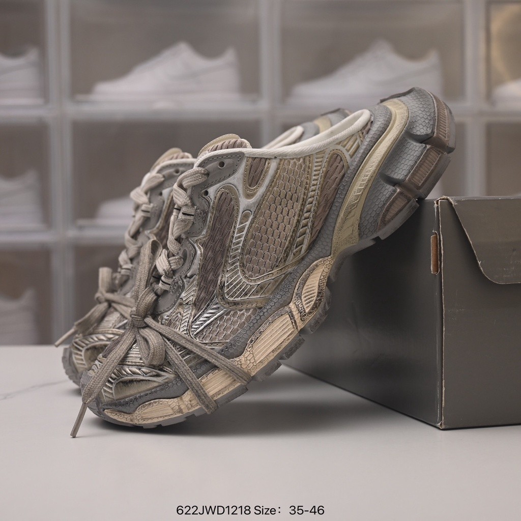 rtc ♞Balenciaga 3XL Mule Trainer รองเท้าผ้าใบลําลอง ส้นกว้าง 3+Series ...