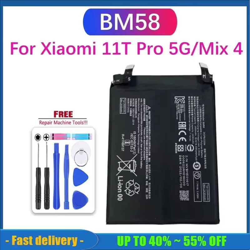 BM58 2500mAh แบตเตอรี่ เหมาะสำหรับ Fo Xiaomi 11T Pro 11TPro 5G Mix 4 Mix4 | Shopee Thailand