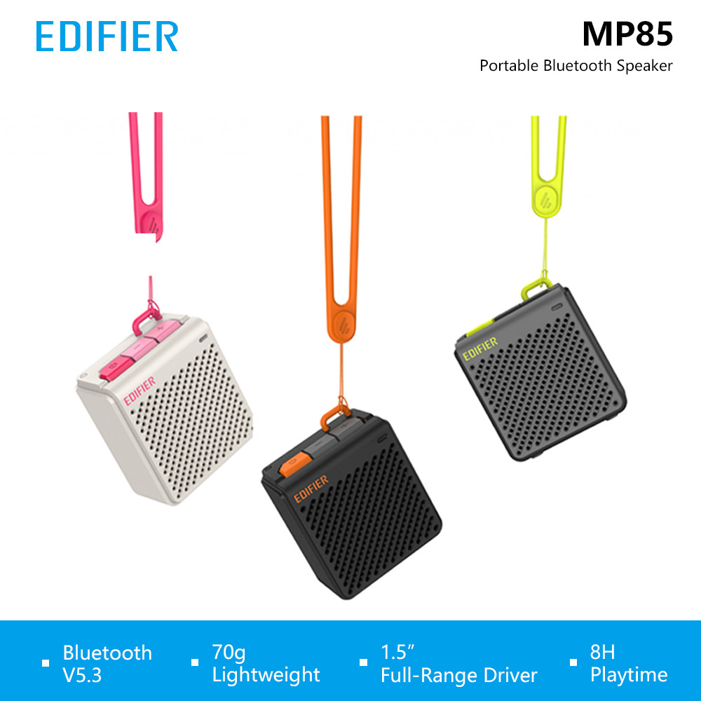 Edifier MP85 ลําโพงบลูทูธไร้สาย แบบพกพา น้ําหนักเบา 70 กรัม 8H สําหรับตั้งแคมป์ ท่องเที่ยว ...