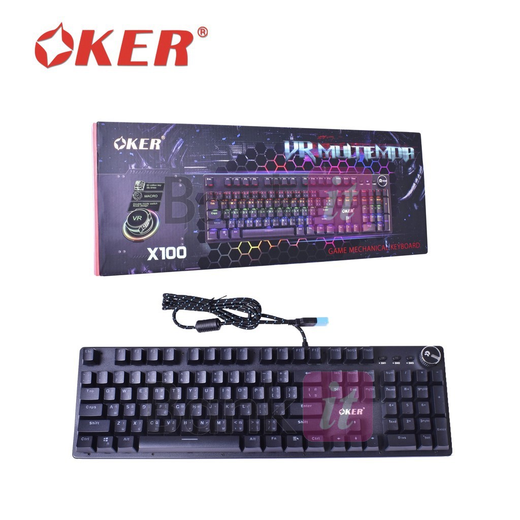 Oker X100 Keyboard Mechanical | Shopee Thailand