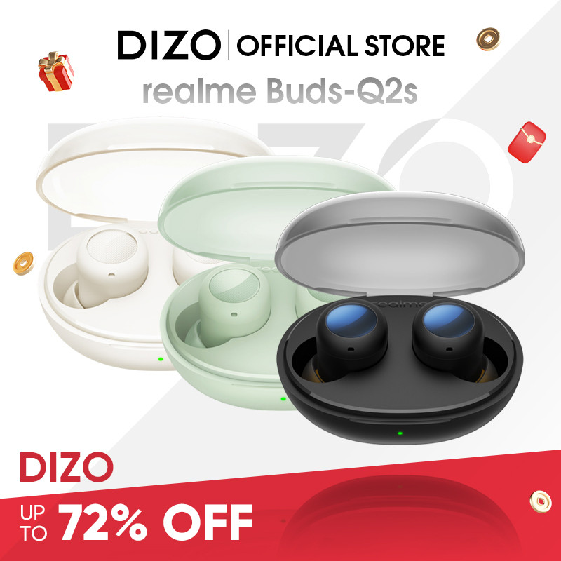 ในสต็อก realme Buds Q2s หูฟังไร้สายบลูทูธประเภท C ชาร์จบลูทูธ 5.2 Dolby บรรยากาศ AI ENC หูฟัง ...