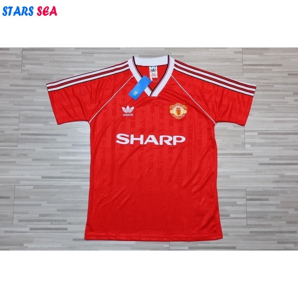ปรับแต่ง A ชื่อ Manchester United 1988/89 Sharp Retro Jersey Casual ...