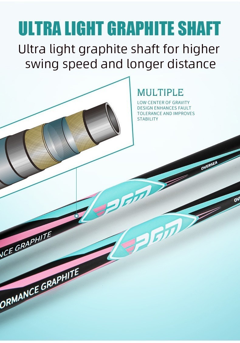 PGM Golf Beginner ซ้ายขวา Handed Golf Putter ผู้ชายผู้หญิง Club พร้อมการออกแบบเส้นเล็ง TUG051 ...