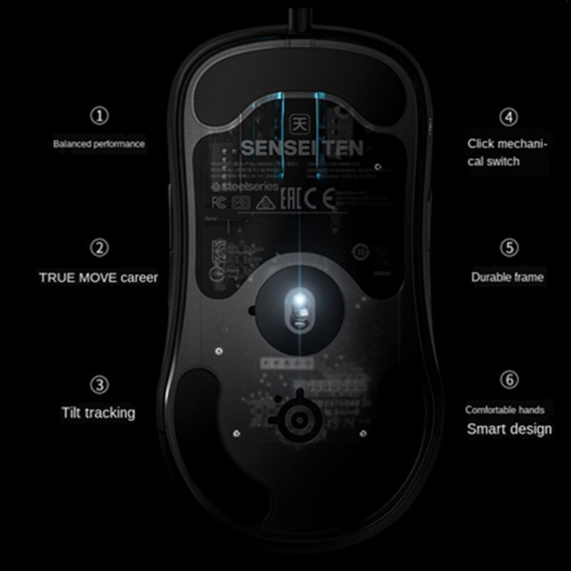 Steelseries Sensei Ten เมาส์สําหรับเล่นเกม 18,000 CPI TrueMove Pro ...