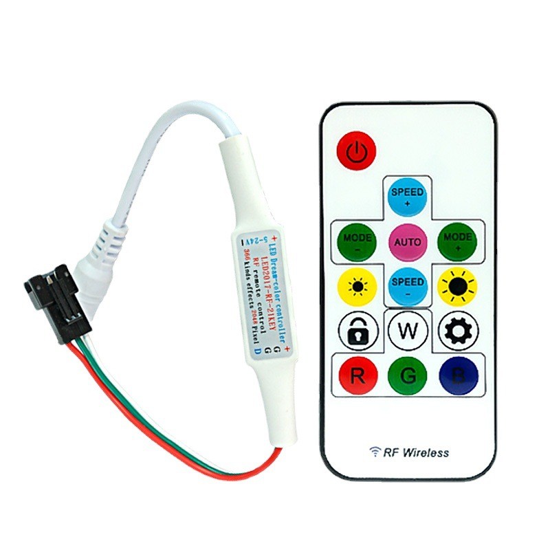 Jiahaoxin 14 ปุ่ม RF Wireless Phantom Controller สมาร์ท WS2812B รถกระบะไฟ led Strip Controller ...