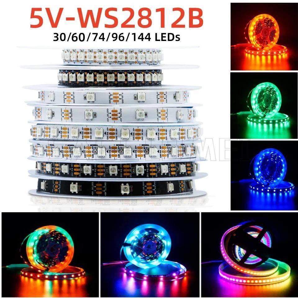 4-5 เมตรพิกเซล RGBIC led strip WS2812 แอดเดรส IC นุ่มโคมไฟ WS2812B ...
