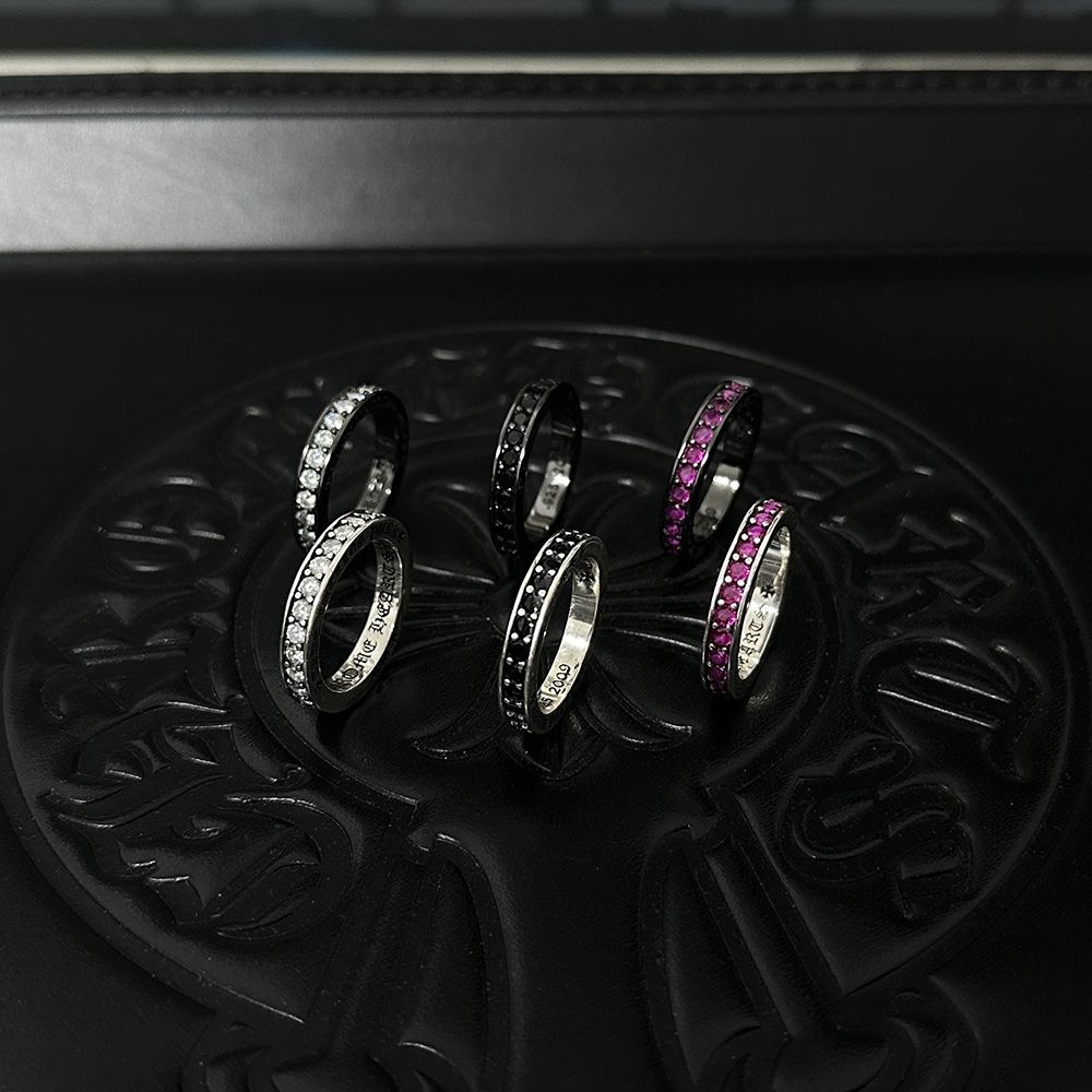 Chrome Hearts Chrome Trend Diamond Row Eternal ยุโรปและอเมริกาแหวน ...