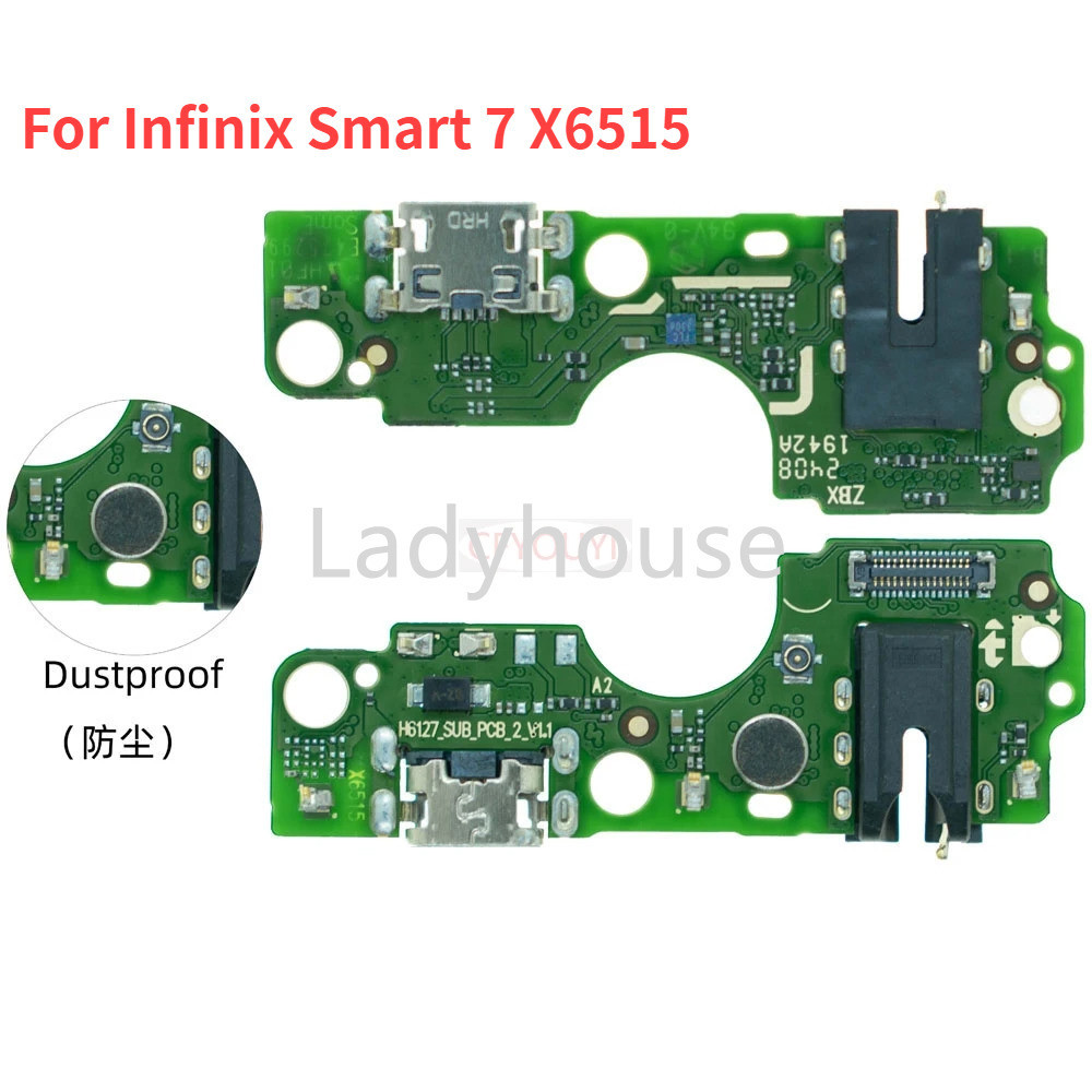 Usb Charger Connector พอร์ตชาร์จ Dock Board Flex Cable สําหรับ Infinix Smart 7 X6515 ชาร์จพอร์ต ...