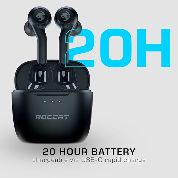 หูฟังเกมมิ่งไร้สาย Roccat Gaming buds รุ่น AIR TRUE WIRELESS SYNBUDTW ...