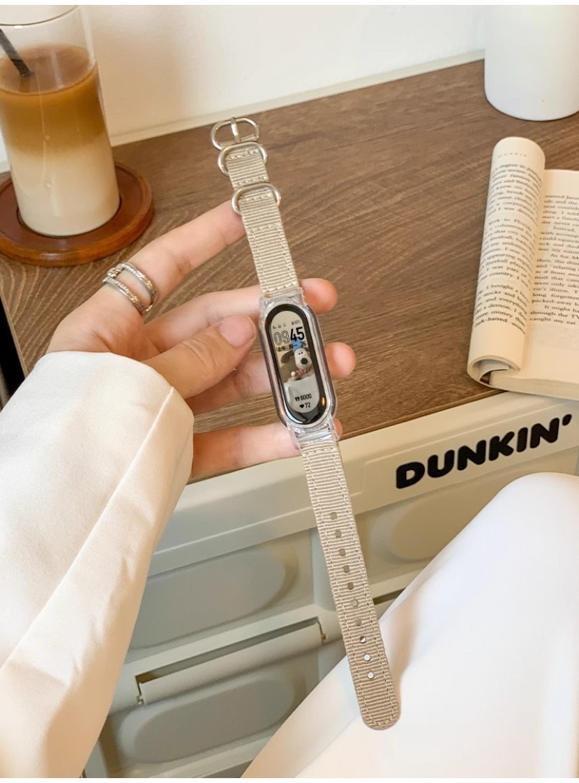 สายรัดผ้าใบทอไนลอนสําหรับ Xiaomi Mi Band 9 9NFC Watchband เปลี่ยน Mi Smart Band 6 5 4 3 สายรัด ...