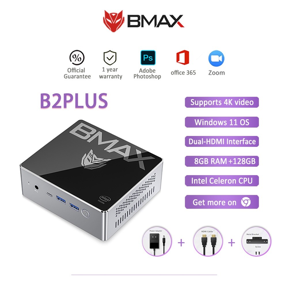 ในสต็อก BMAX B2 Plus Mini PC Windows 11 Intel Celeron N4120 อินเทอร์เฟซ ...