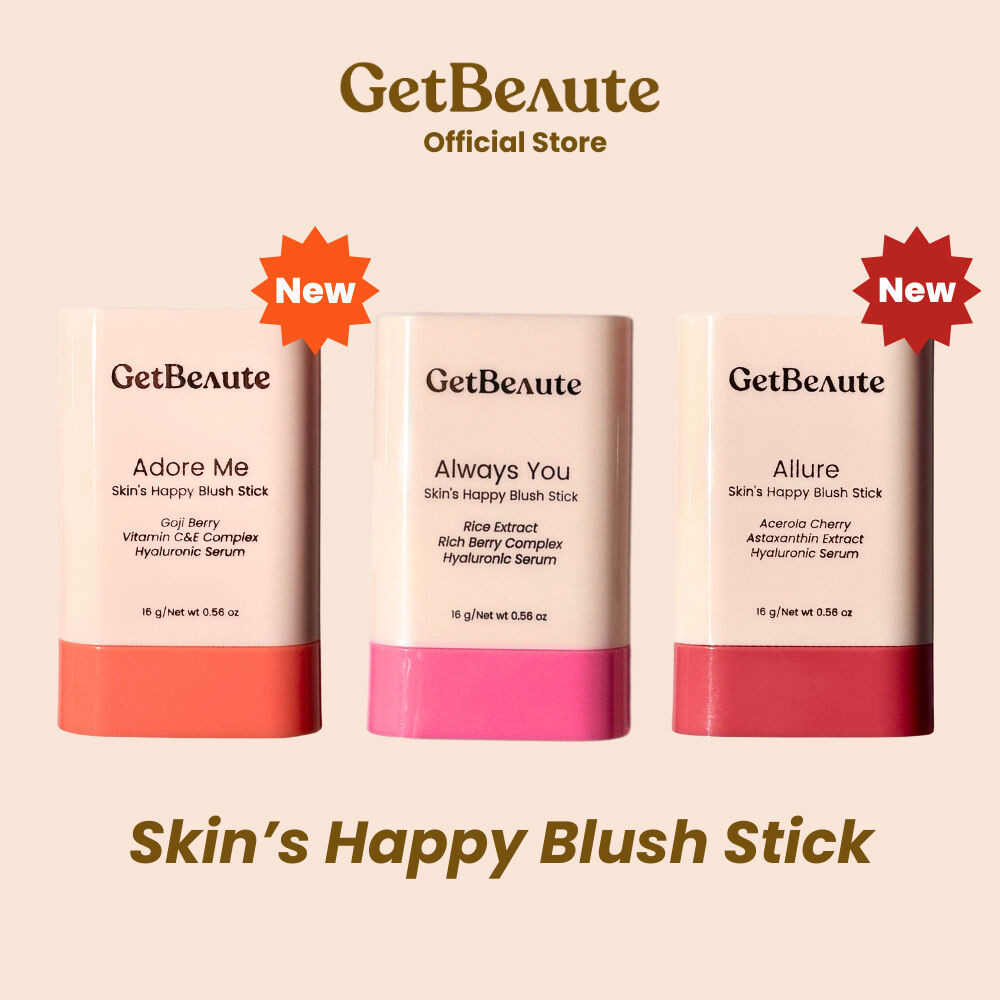 [ซื้อ 2 จ่าย 699 คละสีได้] GetBeaute Skin's Happy Blush Stick 16g เก็ต ...