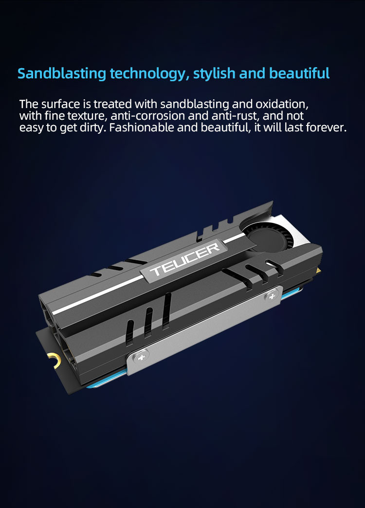 Teucer M.2 SSD NVMe ความร้อน 2280 Solid State Disk Air Circulation ...
