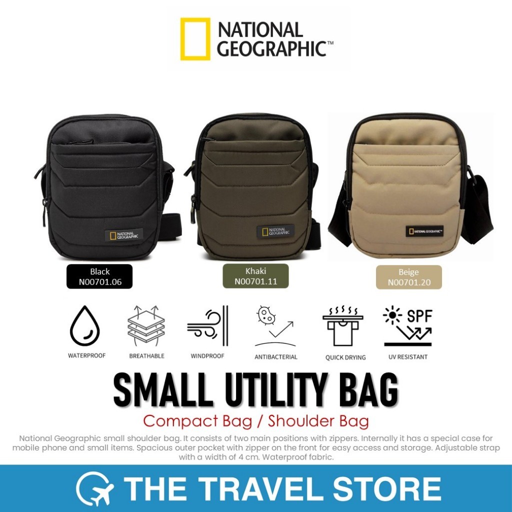 NATIONAL GEOGRAPHIC Small Utility Shoulder Bag [N00701] กระเป๋าสะพาย ...