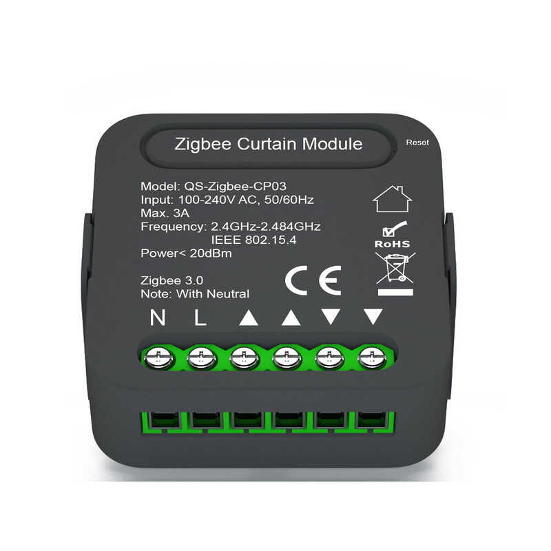 Tuya Fanse-Qs-Zigbee-Cp03 Zigbee Intelligent Swtich Curtain Modification Module Mobilephone ...