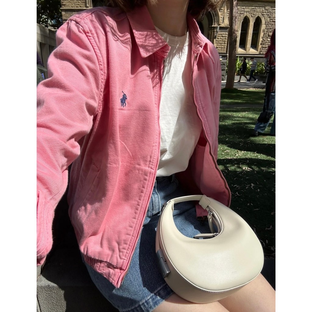 ♞Street Wear Tops Old Money Style Old Caddy Shirt Jacket Pony ปัก Small ...