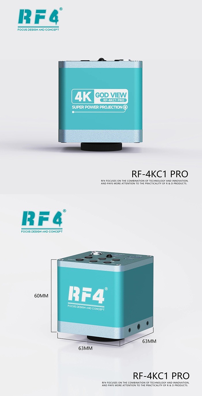 Rf4 RF-4KC1 PRO กล้องจุลทรรศน์ HD 4K กล้อง, การติดตามกระแสไฟแบบเรียลไทม์จอแสดงผลโค้ง ,สําหรับ ...