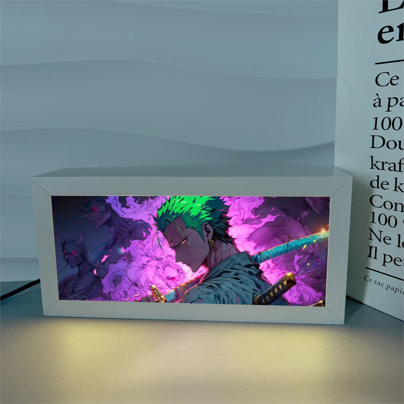 One Piece Light Box Luffy Ace Night Light LED Ambient Lighting ของขวัญ ...