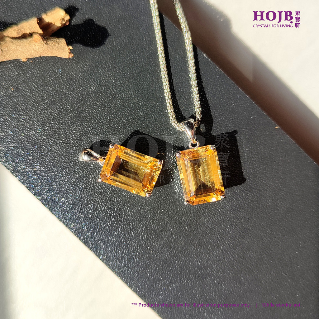 HOJB เกรดสูงบราซิลซิทริน 6A สี่เหลี่ยมผืนผ้าตัด S925 จี้ 10x14 มม.สาย优质拼图 6A ยาวสแควร์สีฟ้า S925 ...