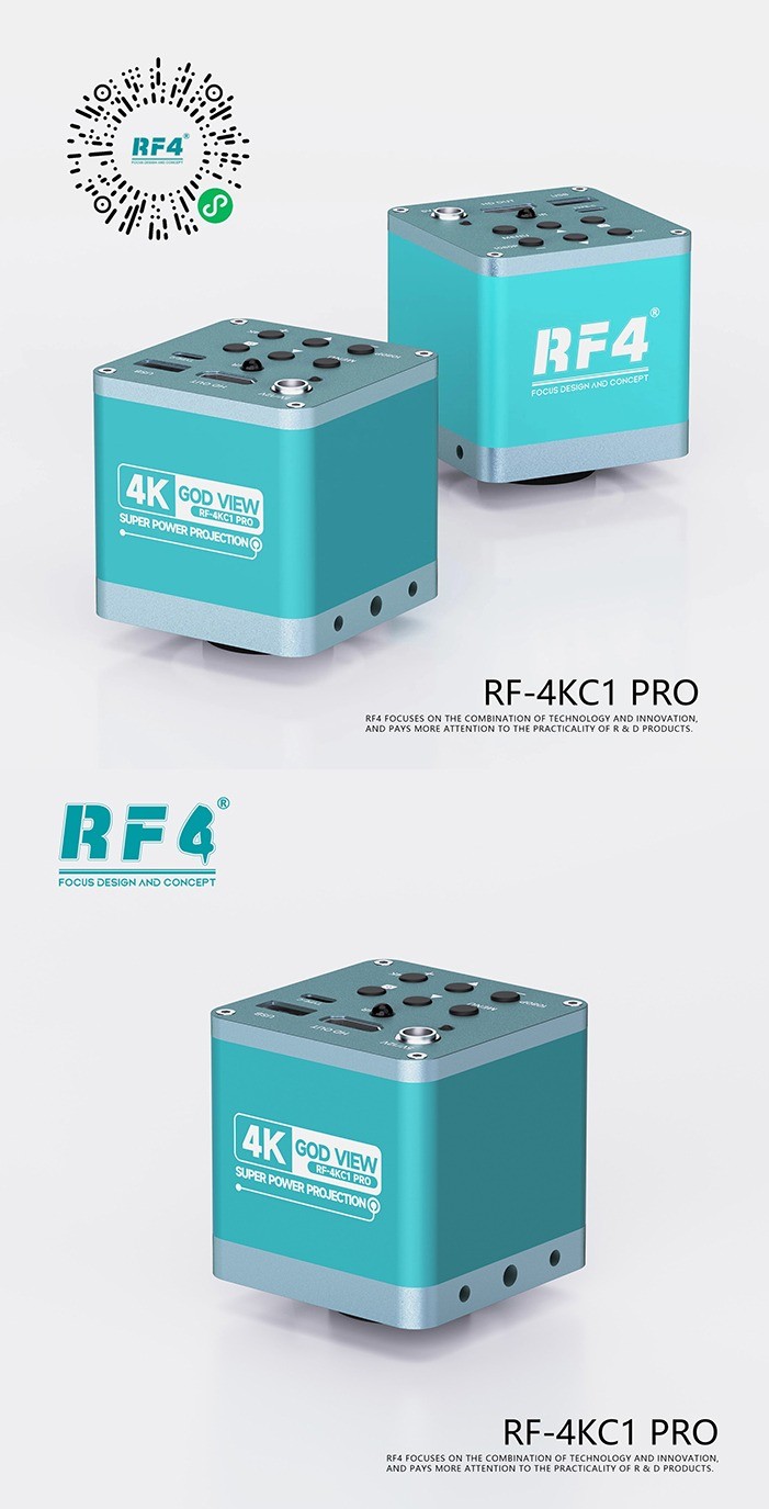 Rf4 RF-4KC1 PRO กล้องจุลทรรศน์ HD 4K กล้อง, การติดตามกระแสไฟแบบเรียลไทม์จอแสดงผลโค้ง ,สําหรับ ...