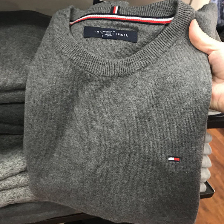 Tommy Hilfiger Purchasing ของแท้ Tang Wei เสื้อกันหนาวผู้ชายแขนยาวผ้า ...