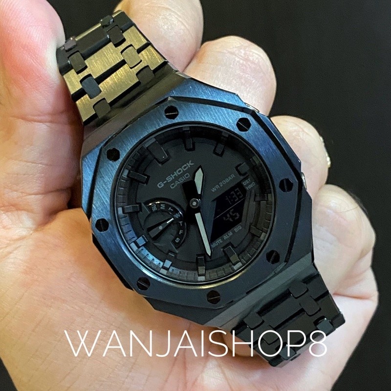 G-Shock Custom AP GA-2100 ของแท้ % สีดำล้วน | Shopee Thailand