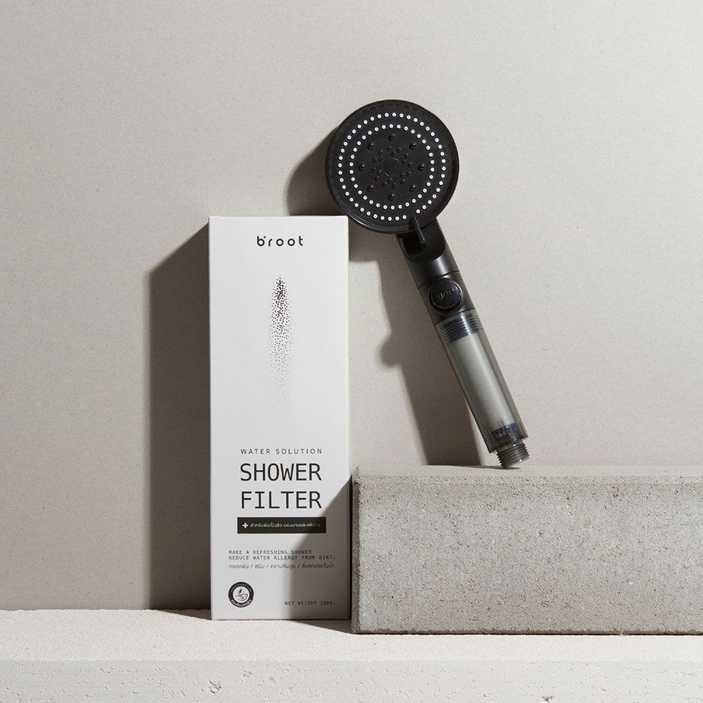 Broot Shower Filter 150g + [Free! Filter For Shower Filter 5pcs] ฝักบัว ...