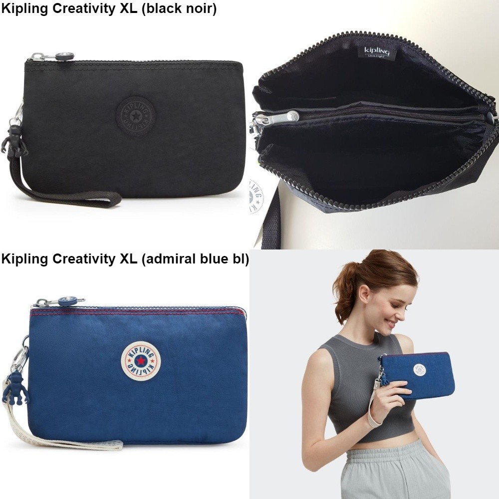 ในสต็อก NWT กระเป๋า Kipling Creativity XL ของแท้พร้อมสายคล้องมือแบบถอด ...