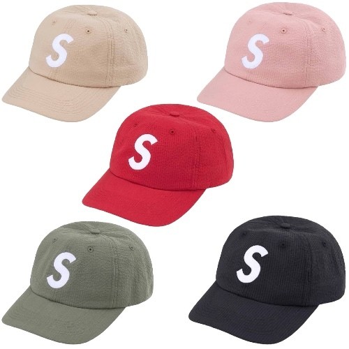 SUPREME SEERSUCKER SLOGO 6 PANEL SS24 | Shopee Thailand